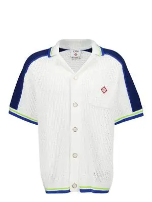 Casablanca Crochet Short-sleeve Shirt - White