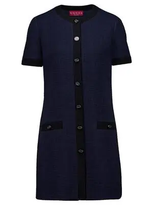Gucci Mini Wool Dress - Blue