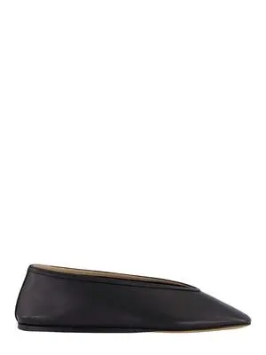 Le Monde Beryl Luna Leather Slipper Black