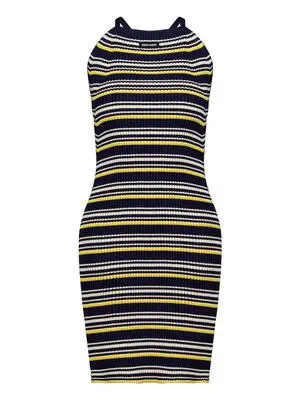 Miu Miu Striped Cotton Dress - Blue