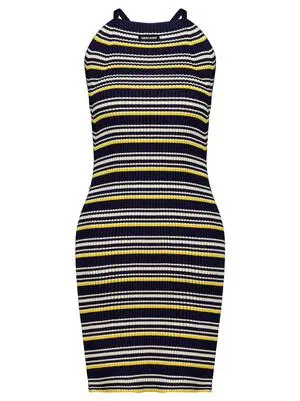 Miu Miu Striped Cotton Dress - Blue