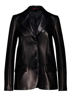 GUCCI Black Shiny Leather Jacket
