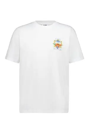 Casablanca Flower Court Icon T-shirt - White