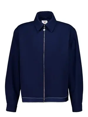 Casablanca Sports Jacket In Virgin Wool - Blue