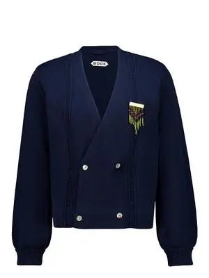 BODE Double-breasted Cardigan - Blue