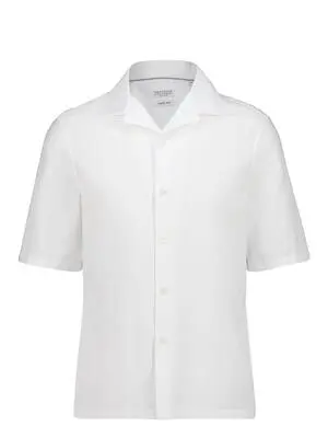 Brunello Cucinelli Cotton Short-sleeve Shirt - White