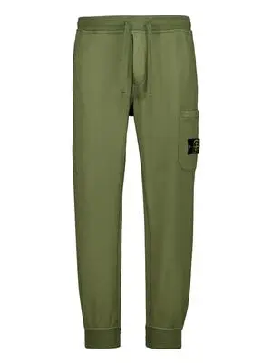 Stone Island Military Green Cotton Joggers Green