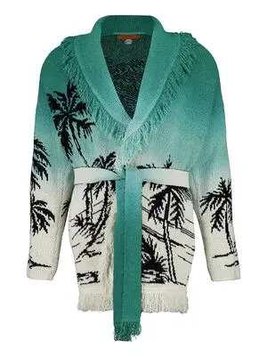 ALANUI Wave Bloom Jacquard Icon Fit Cardigan