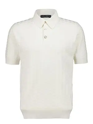 Dolce & Gabbana Natural Short-sleeve Polo Neck Jumper - White
