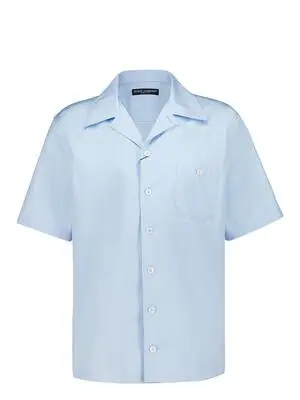 Dolce & Gabbana Light Short-sleeve Cotton Shirt - Blue