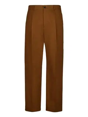 Valentino Garavani Cotton Gabardine Chino Pants - Brown