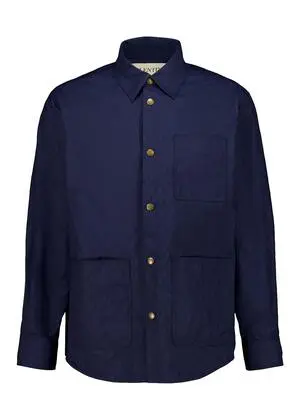 Valentino Garavani Cotton Blend Gulf Jacket Blue