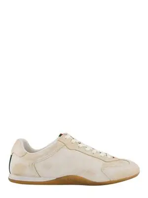 Gucci Washed Leather Gg Shift Sneakers - White