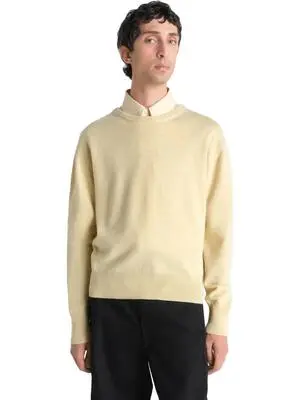 LEMAIRE Wool And Cashmere Crewneck Sweater - Yellow