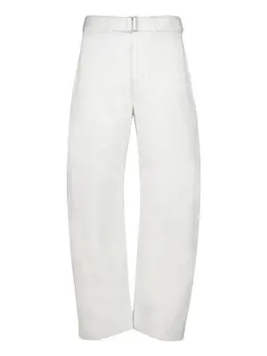LEMAIRE Twisted Belted Denim Pants - White