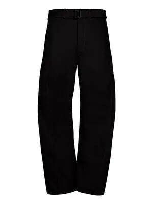 LEMAIRE Twisted Belted Denim Pants - Black