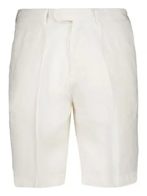 Boglioli Linen Pleated Shorts White
