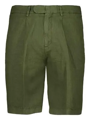 Boglioli Linen Tailored Shorts Green