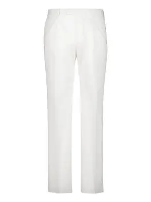 Boglioli Cotton Straight Fit Trousers - White