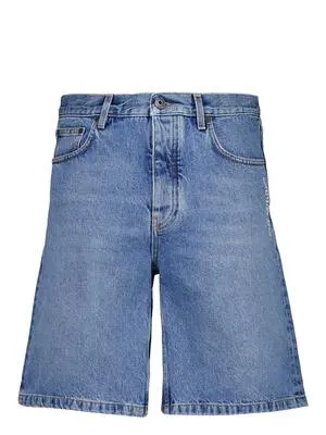 Off-White Half Arrow Denim Shorts - Blue