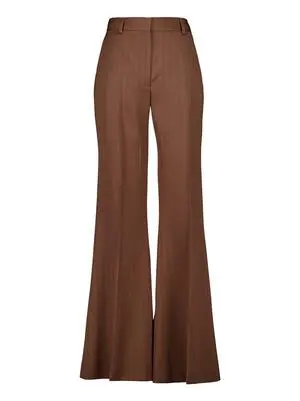 Stella McCartney Sienna Wool Bootcut Trousers - Brown