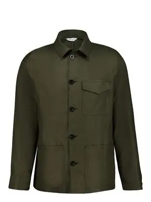 Boglioli Linen Long-sleeve Overshirt - Brown