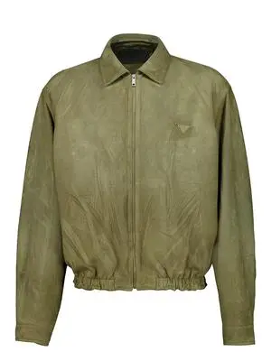 Prada Leather Jacket - Green