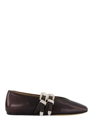 Le Monde Beryl Claudia Leather Slipper - Brown