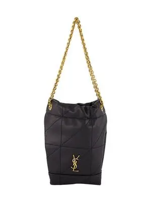 Saint Laurent Small Jamie Pouch In Lambskin - Black