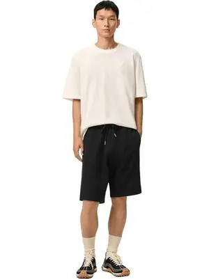 AMI Paris De Coeur Cotton Shorts - Black