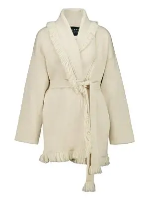 Alanui Cashmere-cotton Fringed Cardigan - Beige