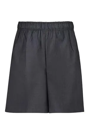 Prada Ardesia Superfine Virgin Wool Shorts Grey