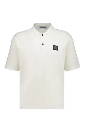 Stone Island Ivory Micro Stitch Soft Organic Cotton Polo - Cream