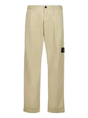 Stone Island Organic Panama Cotton Trousers - Beige