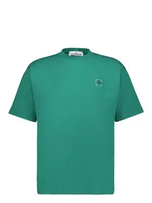 Stone Island Malachite Combed Organic Cotton Jersey T-shirt - Green