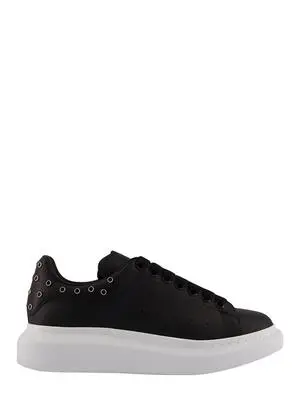 Alexander McQueen Oversized Leather Sneakers Black