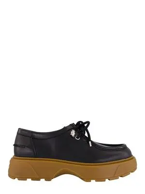 Alexander McQueen Rover Leather Lug Sole Shoes - Black