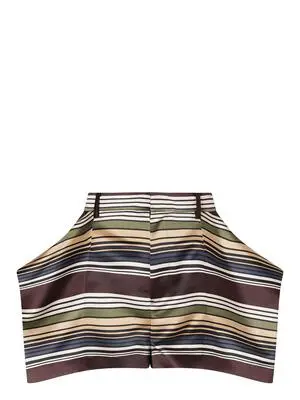 Sacai Striped Satin Shorts - Multi