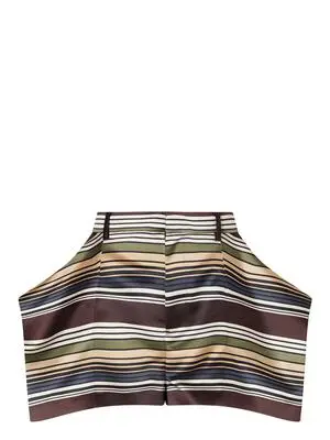 Sacai Striped Satin Shorts - Multi