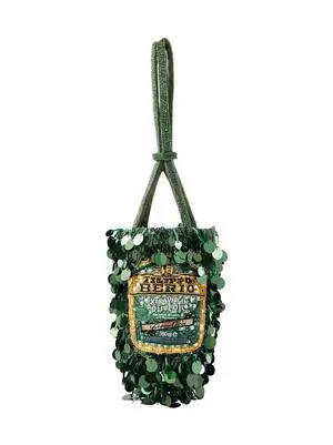 ANYA HINDMARCH Filippo Berio Mini Embellished Bucket Bag - Green