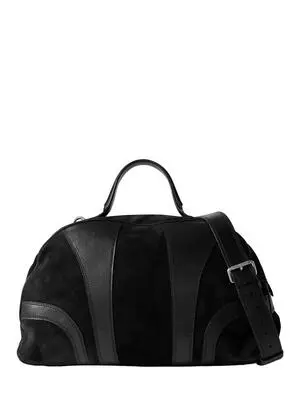 DRIES VAN NOTEN Dries Van Noten Leather-Trimmed Suede Duffle Bag