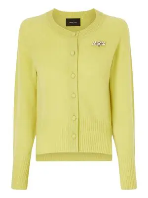 Simone Rocha Embellished Cashmere Cardigan - Green