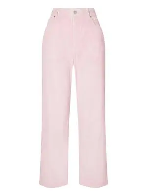 Marni Distressed High-rise Wide-leg Denim Jeans - Pink