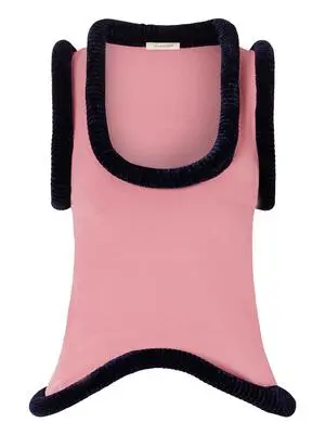 DIOTIMA Margot Velvet-trimmed Stretch-jersey Tank Top - Pink