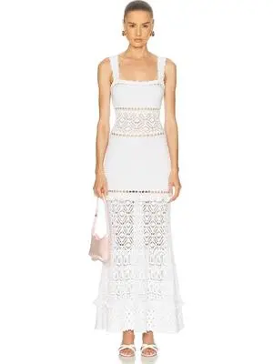 Retrofete Winona Crochet Dress - White