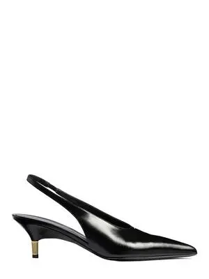 Khaite Bella Low Slingback Pumps - Black