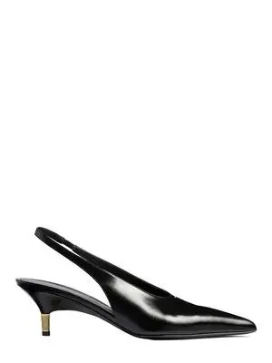 Khaite Bella Low Slingback Pumps Black