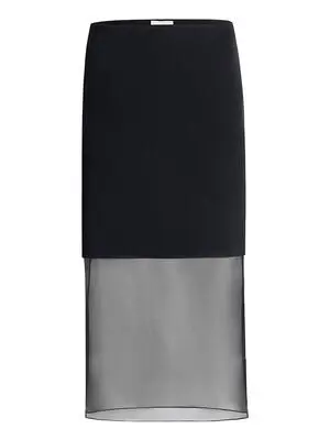 Khaite Sybil Column Skirt - Black