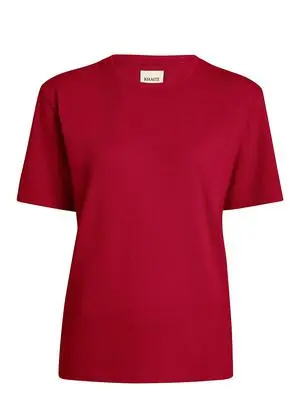 Khaite Crewneck T-Shirt Crimson
