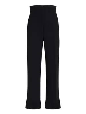 Khaite Rae Pant In Wool Silk - Black